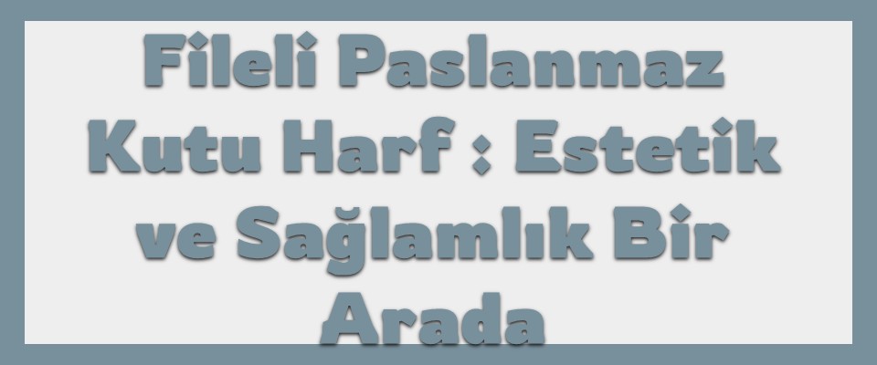 Fileli Paslanmaz Kutu Harf Nedir?